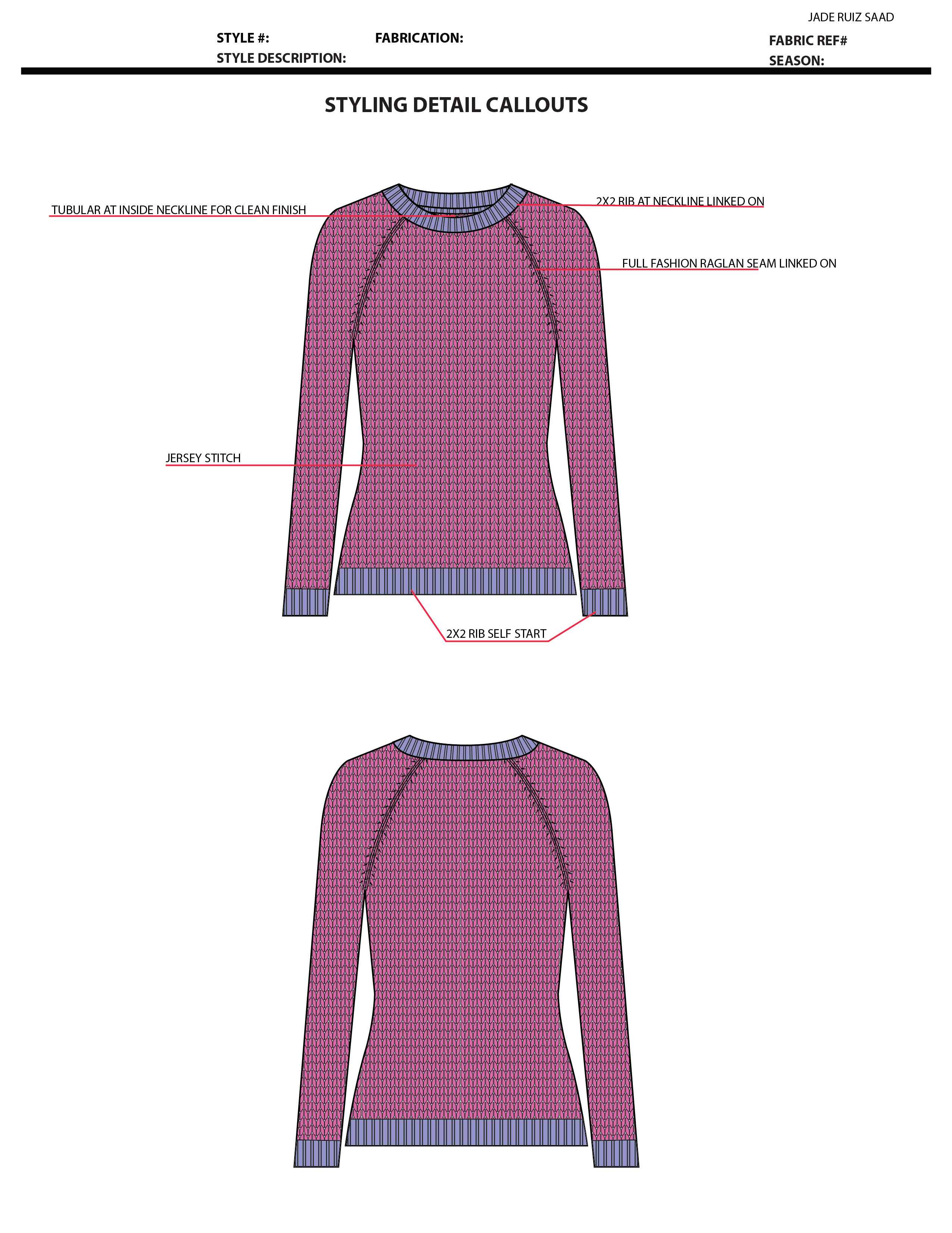 Rib Knit Sweater Flat